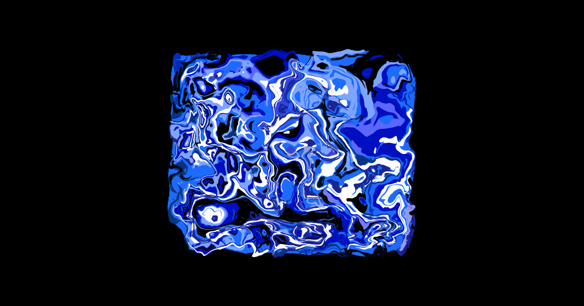 Abstract #15 aqua blue - Abstract Liquid Color - Sticker | TeePublic