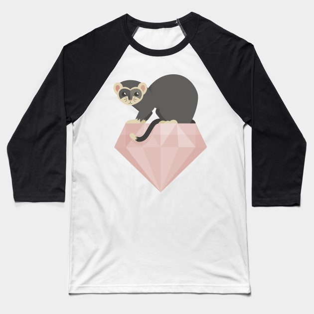 14 Ferret Diamond - Ferret - Baseball T-Shirt | TeePublic