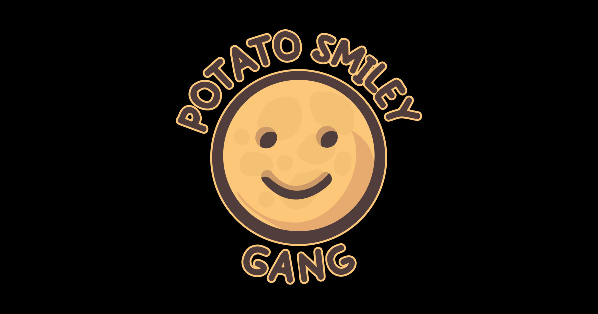 Potato Smiley Gang - Potato - Sticker | TeePublic