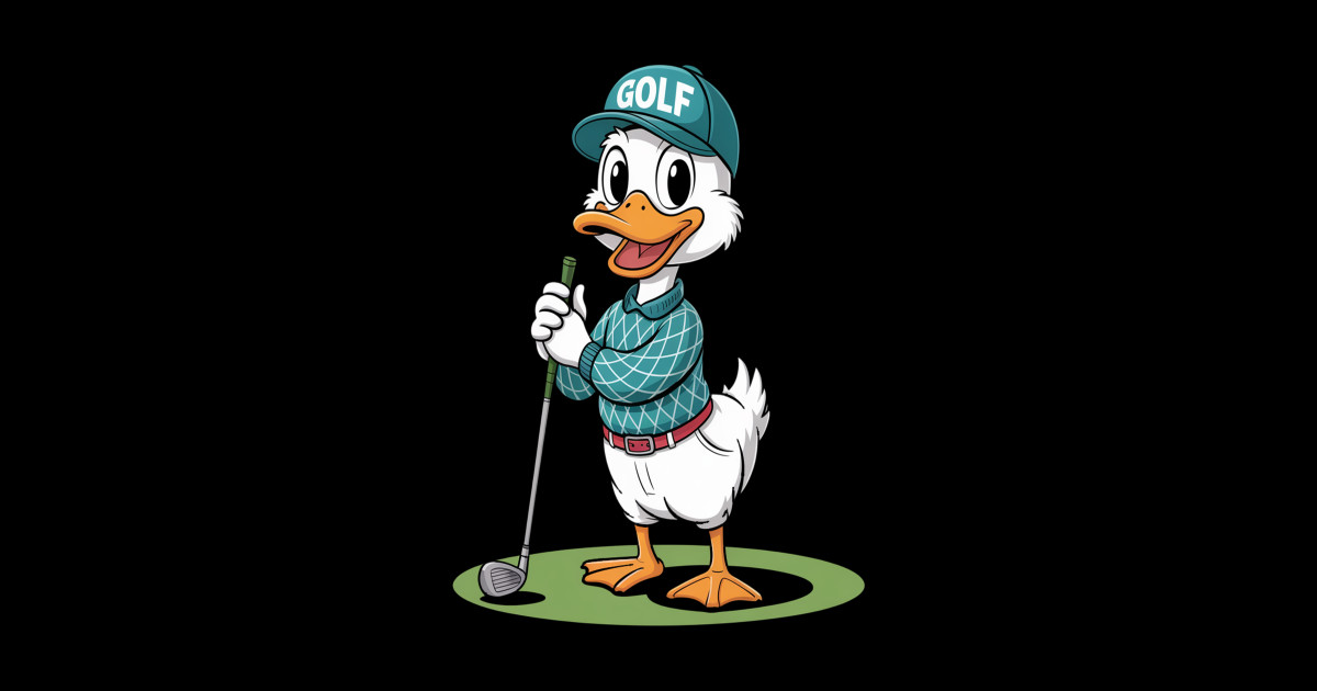 Duck Playing Golf Golfer Golfing - Duck Playing Golf Golfer Golfing ...