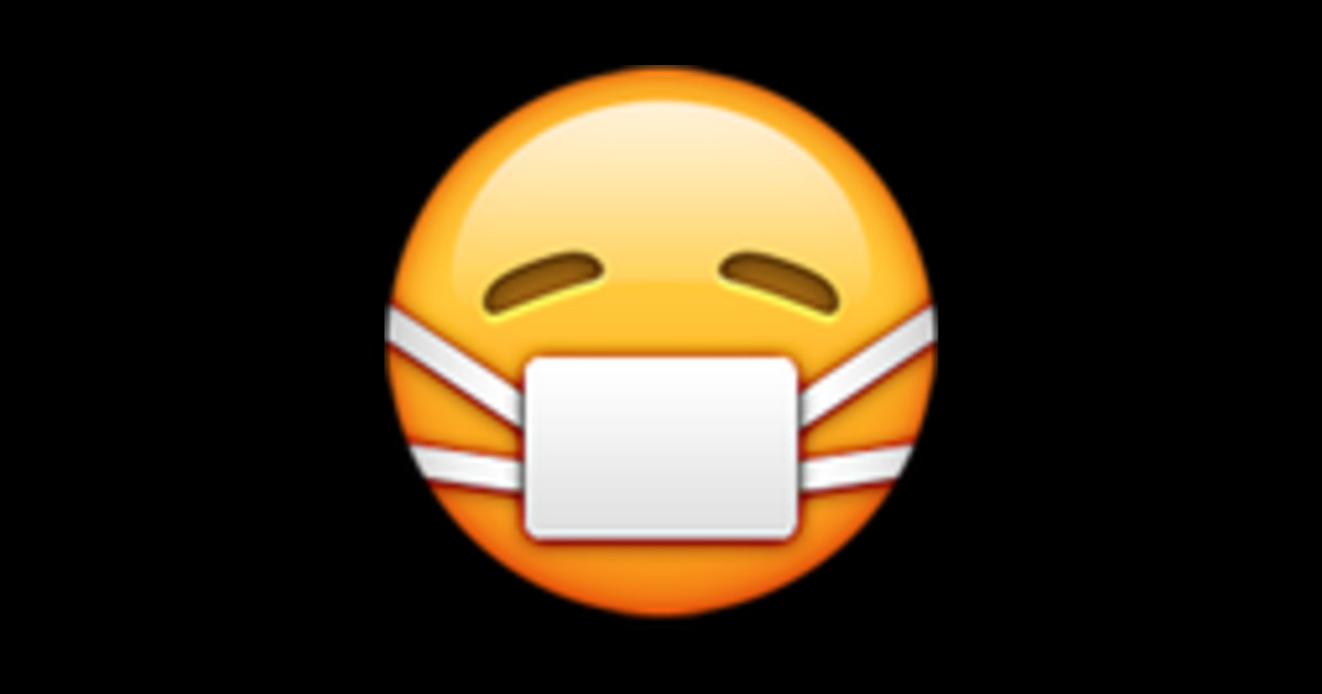 face with Mask - Emoji - Sticker | TeePublic