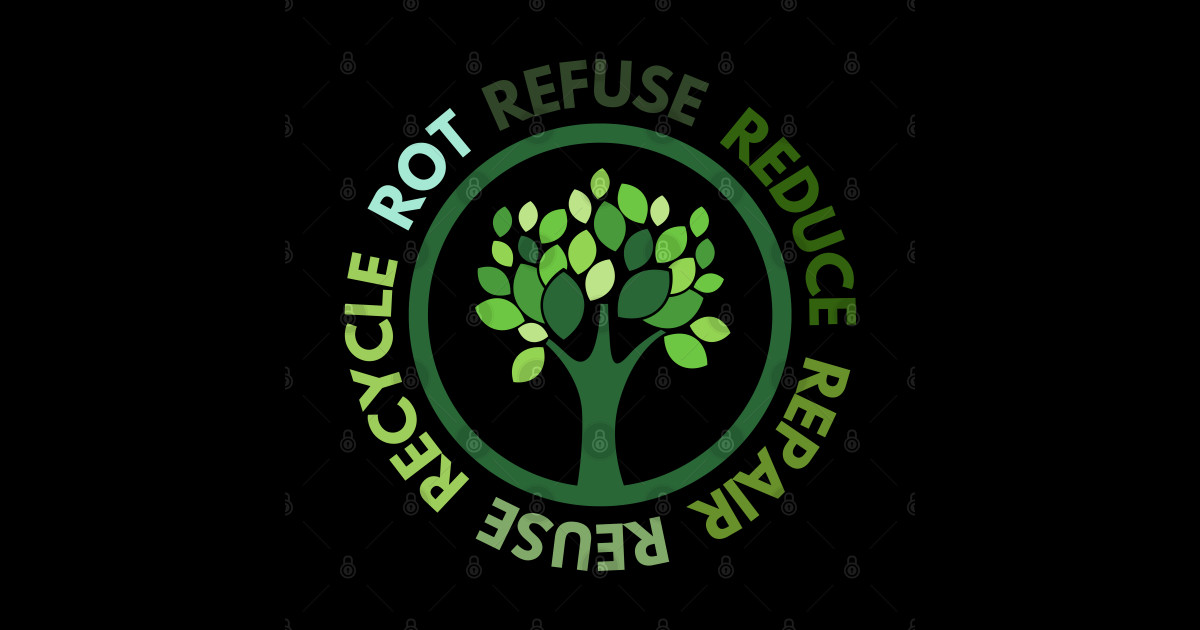 Refuse Reduce Repair Reuse Recycle Rot - Green Tree - Reduce Reuse ...