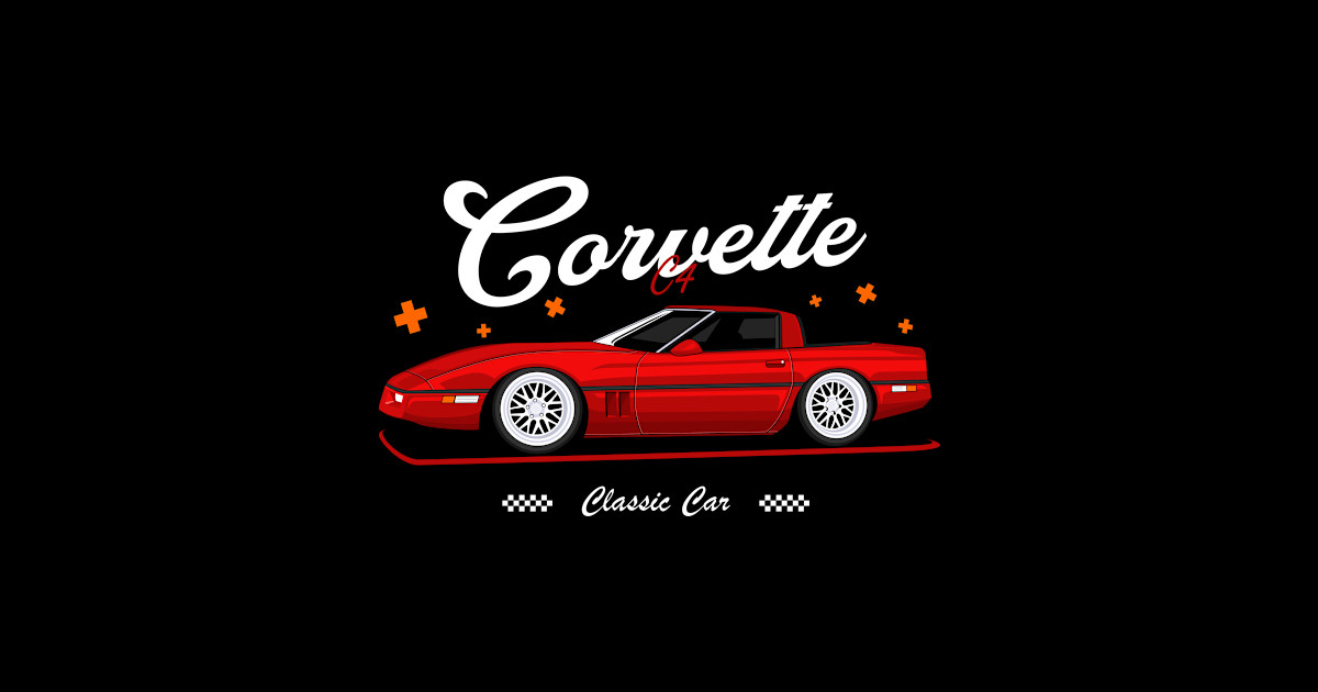 Corve C4 Muscle Cars - Corvette C4 - Sticker | TeePublic