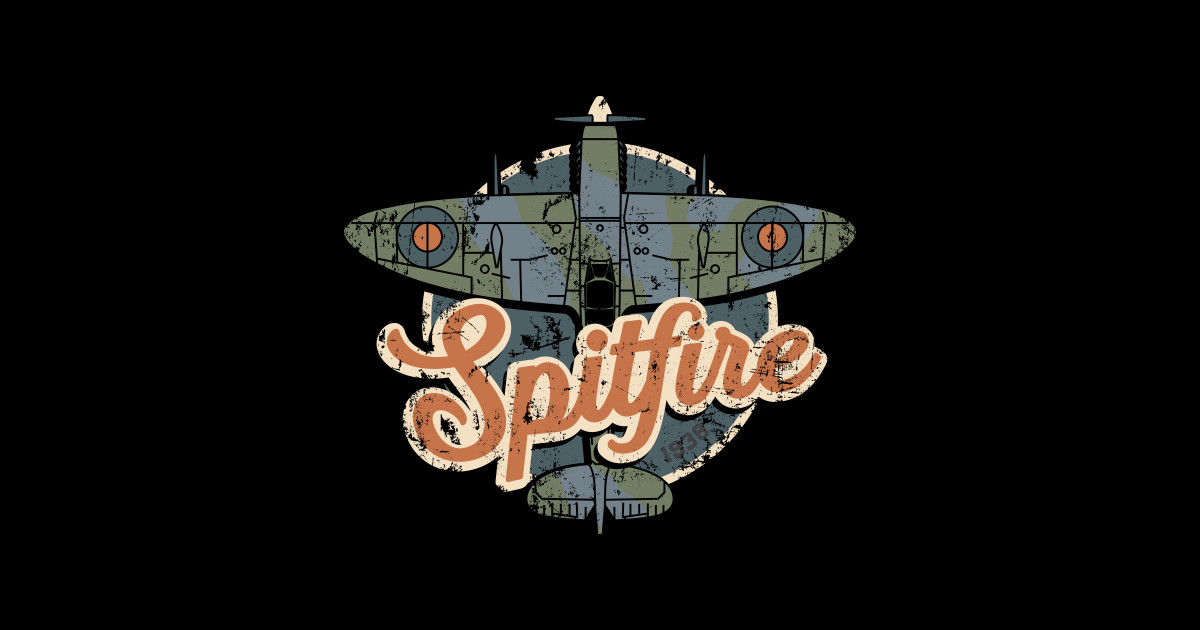 Vintage RAF Spitfire WW2 Fighter Plane - Spitfire - Sticker | TeePublic