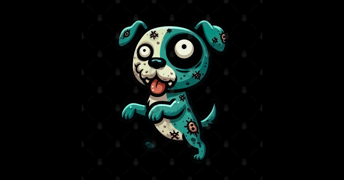 Zombie Dog Halloween - Cute, Spooky & Funny Undead Pet - Dog Lover ...