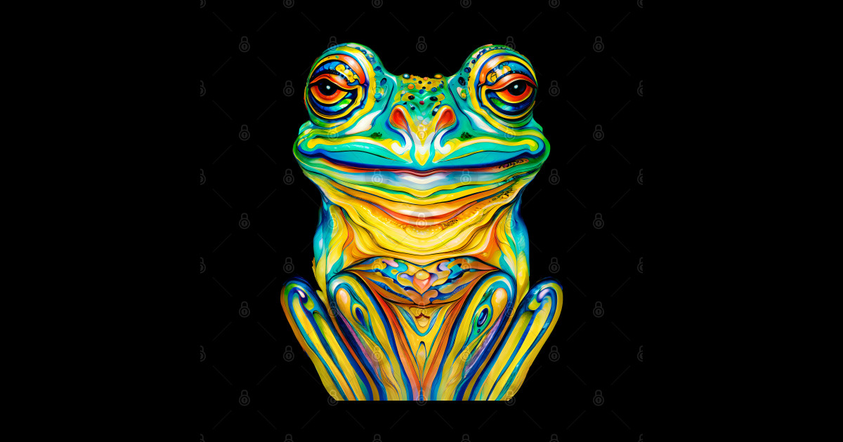 Froggy Animal Spirit (11.2) - Trippy Psychedelic Frog - Psychedelic ...
