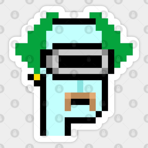 Nft Alien CryptoPunk - Nft Art - Sticker | TeePublic