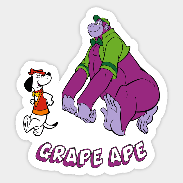 Grape Ape Cartoon - Saturday Morning Cartoons - Sticker | TeePublic
