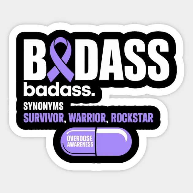 Purple Ribbon. Overdose Awareness - Awareness - Sticker | TeePublic