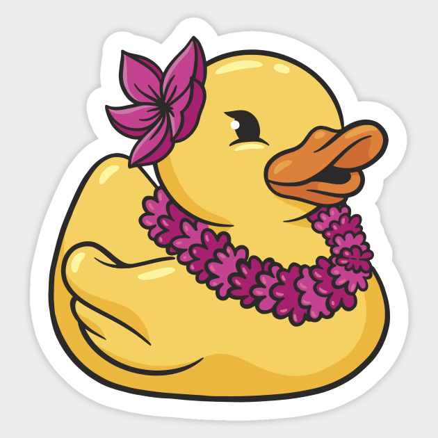 Cute Hawaiian Luau Rubber Ducky // Hawaii Rubber Duckie - Rubber Ducky ...