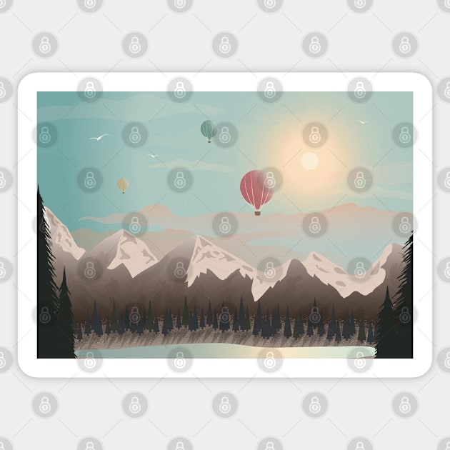 Landscape - Vector - Sticker | TeePublic