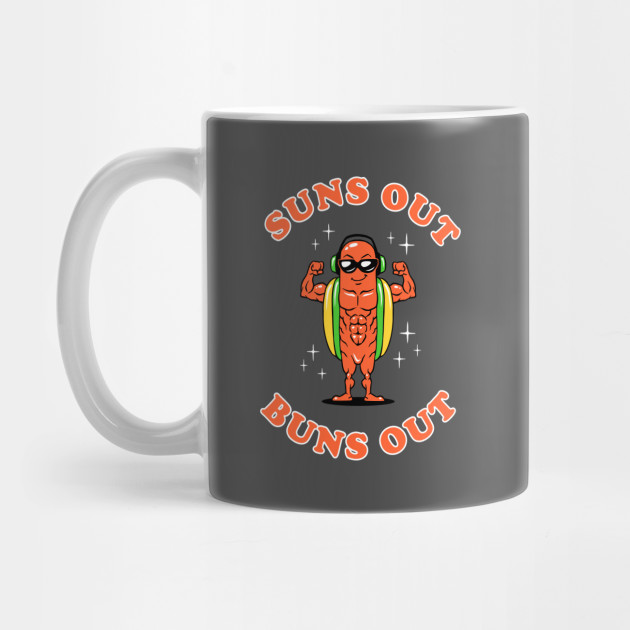 Suns Out Buns Out - Dancing Hot Dog Meme - Mug | TeePublic
