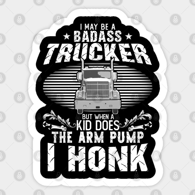 Trucker Arm Pump - Trucker Arm Pump - Sticker | TeePublic