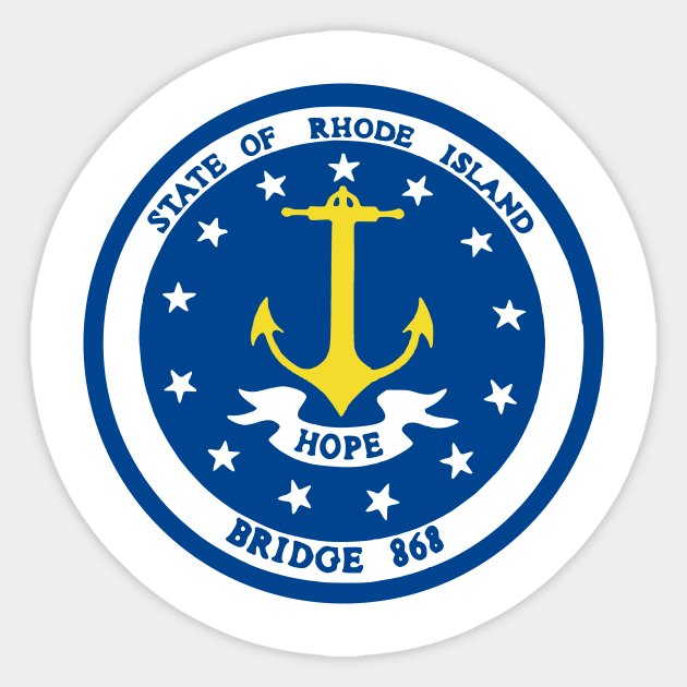 rhode island seal - Ri - Sticker | TeePublic