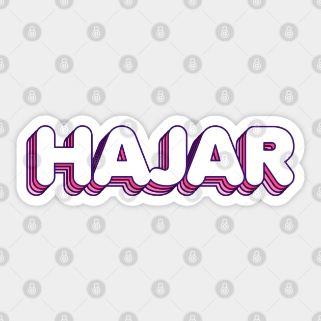 Pink Layers Hajar Name Label - Pink Layers Hajar Name Label - Sticker ...