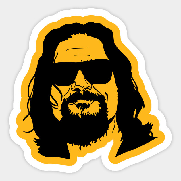 The Dude Abides The Big Lebowski - The Big Lebowski - Sticker | TeePublic
