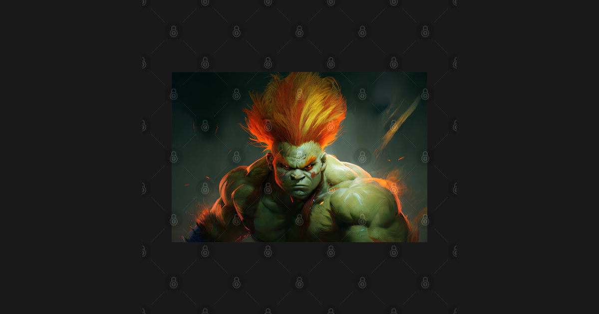 Blanka Street Fighter - Original Artwork - Street Fighter - T-Shirt ...