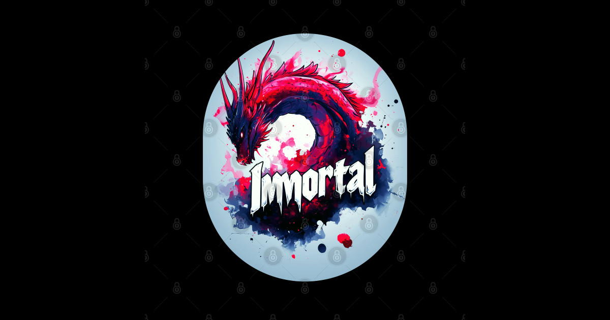 Immortal - Dragon Art Graffiti Style Gamer Slang - Gamer Slang ...