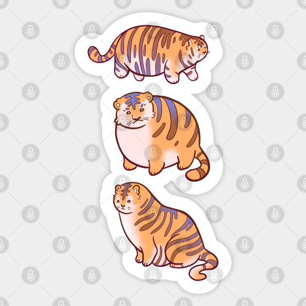 Chonky Tigers - Chonky Tiger - Sticker | TeePublic