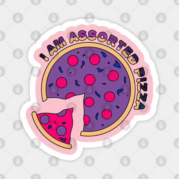 Assorted Pizza Bisexual Bi-zza - Pizza Bisexual Lgbtq - Magnet | TeePublic