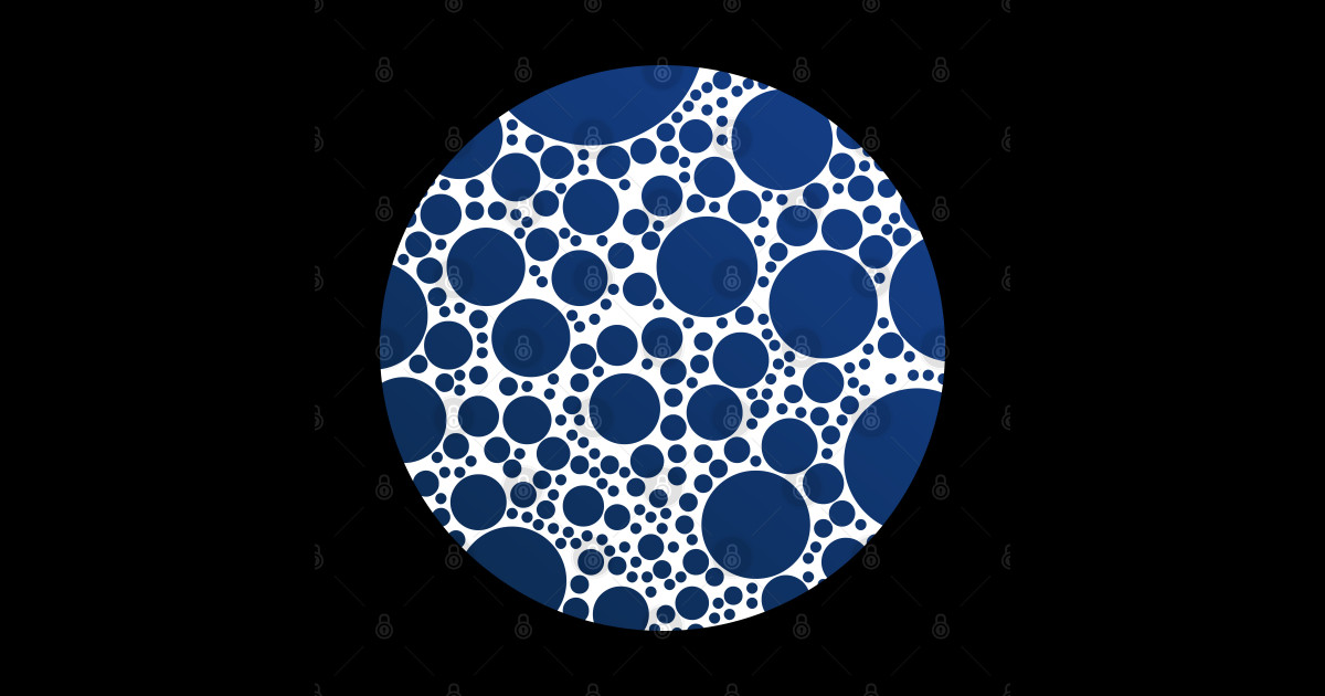 Shades of Indigo Blue Bubbles Polka Dot Pattern - Indigo - T-Shirt ...