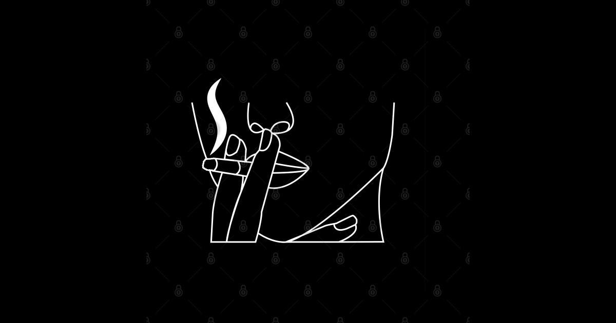 Smoking Line Art - Smoking - Posters and Art Prints | TeePublic
