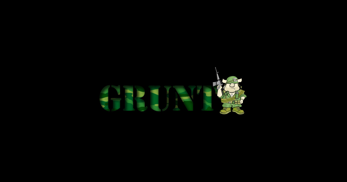 Gutter Pigs Grunt - Soldier - Sticker | TeePublic