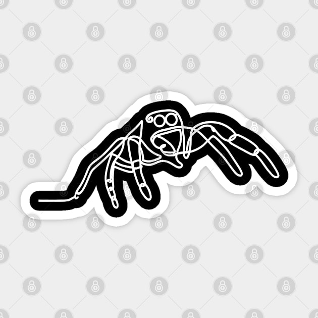 Jumping Spider Line Drawing - Jumping Spider - Sticker | TeePublic