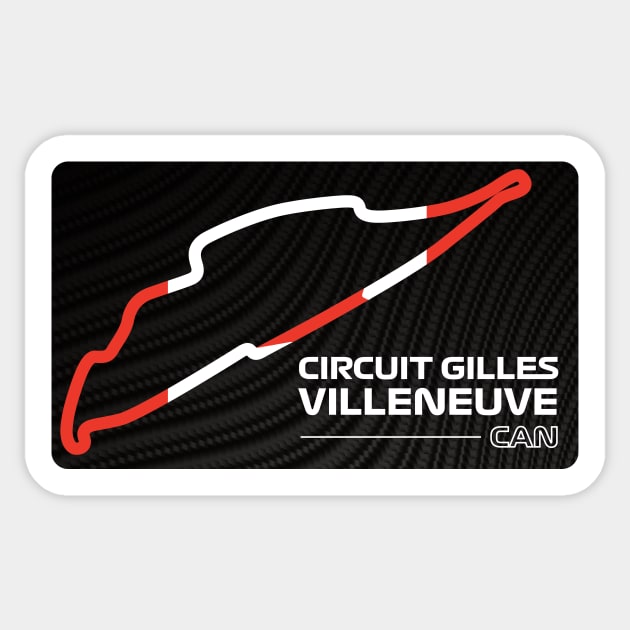 Circuit Gilles Villeneuve - Circuit Gilles Villeneuve - Sticker | TeePublic