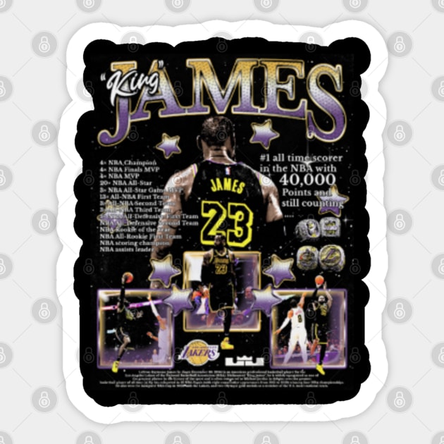 Lebron James The King - Lebron James - Sticker | TeePublic
