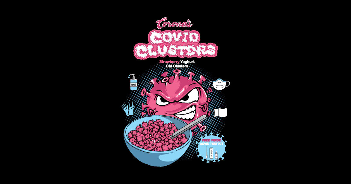 Covid Clusters - Funny - Sticker | TeePublic
