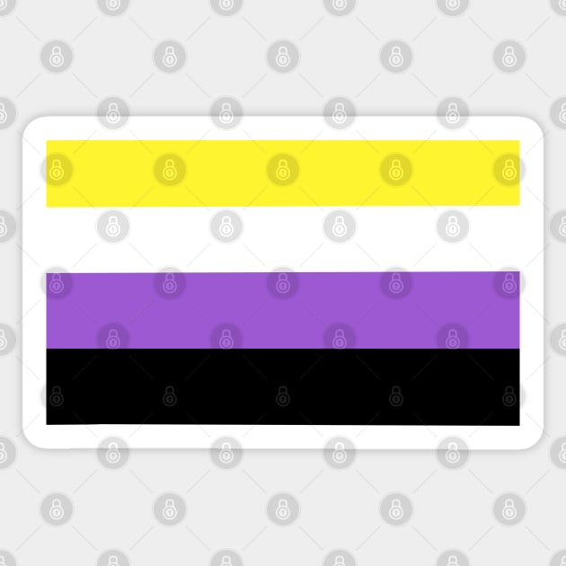Non Binary Flag - Non Binary Flag - Sticker | TeePublic