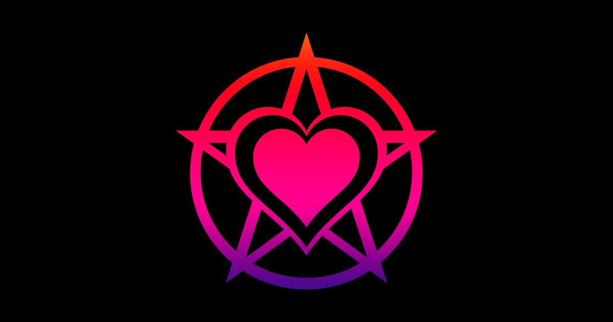 Rainbow Pagan Heart Cheeky Witch® - Rainbow Pagan Heart - Sticker ...