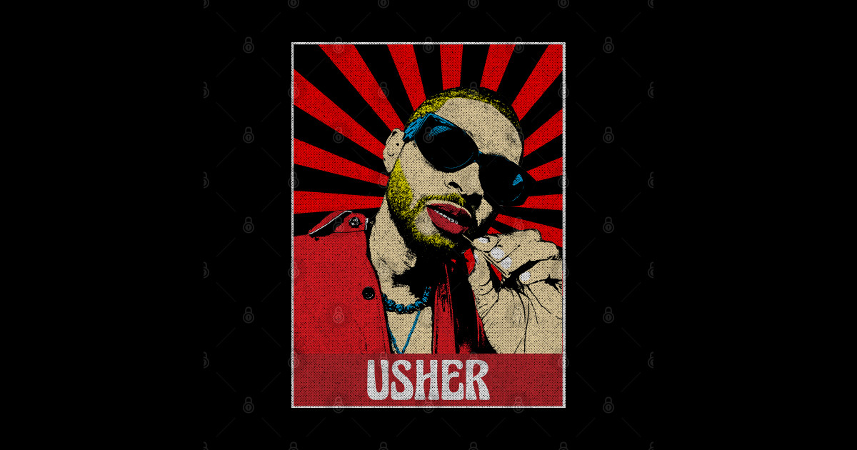 Usher Pop Art Fan Art - Usher - Sticker | TeePublic