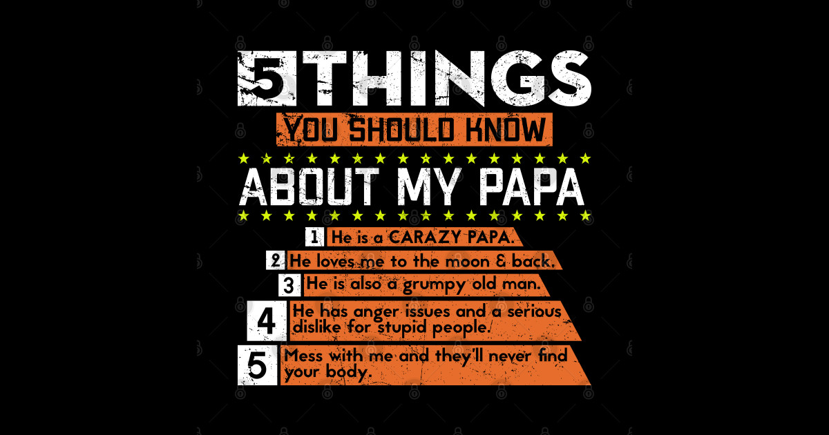 5 Things You Should Know About My Papa - Things You Should Know About ...