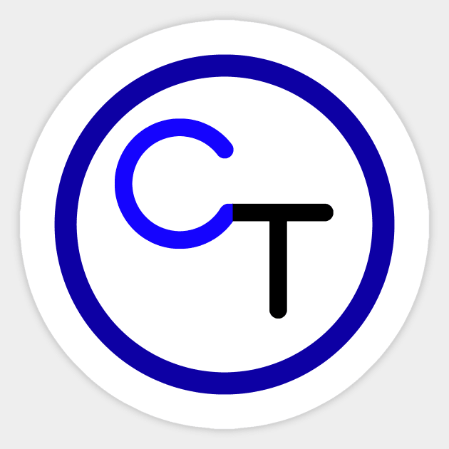 CT symbol circle logo - Mb - Sticker | TeePublic