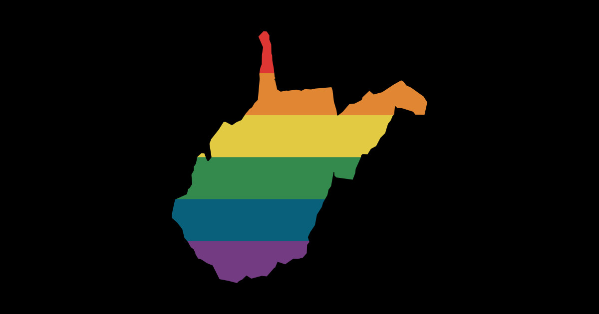 West Virginia State Rainbow - West Virginia Retro - Sticker | TeePublic