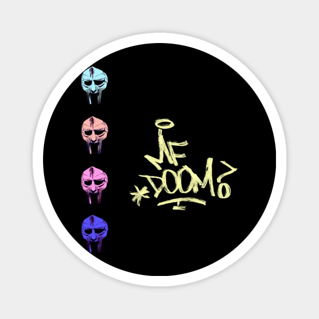 Mf doom masks and signature - Mf Doom - Magnet | TeePublic