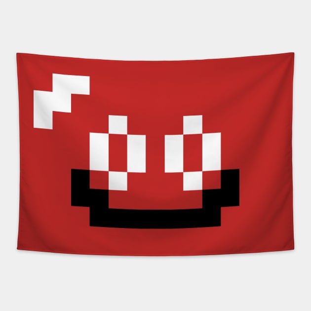 Red Slime Face 8-bit - Video Games - Tapestry | TeePublic