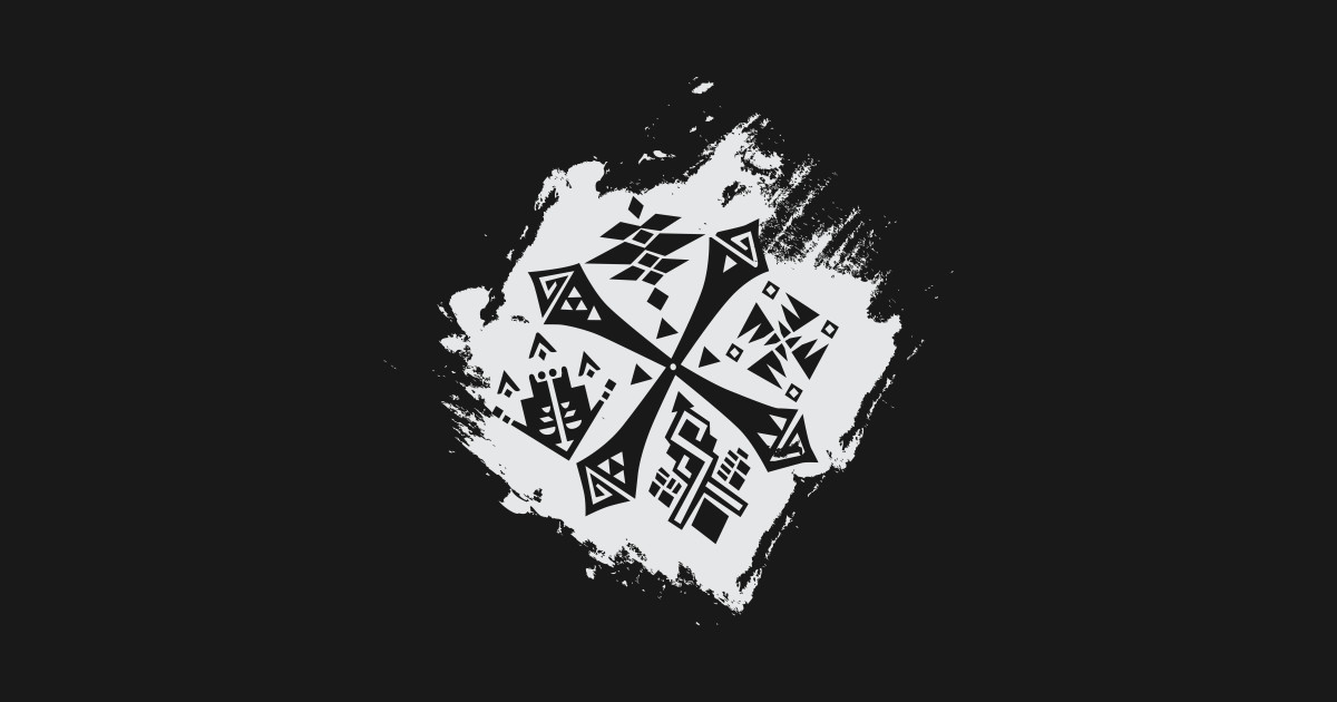 Guild Hunters Crest Splash WHITE - Monster Hunter - Sticker | TeePublic