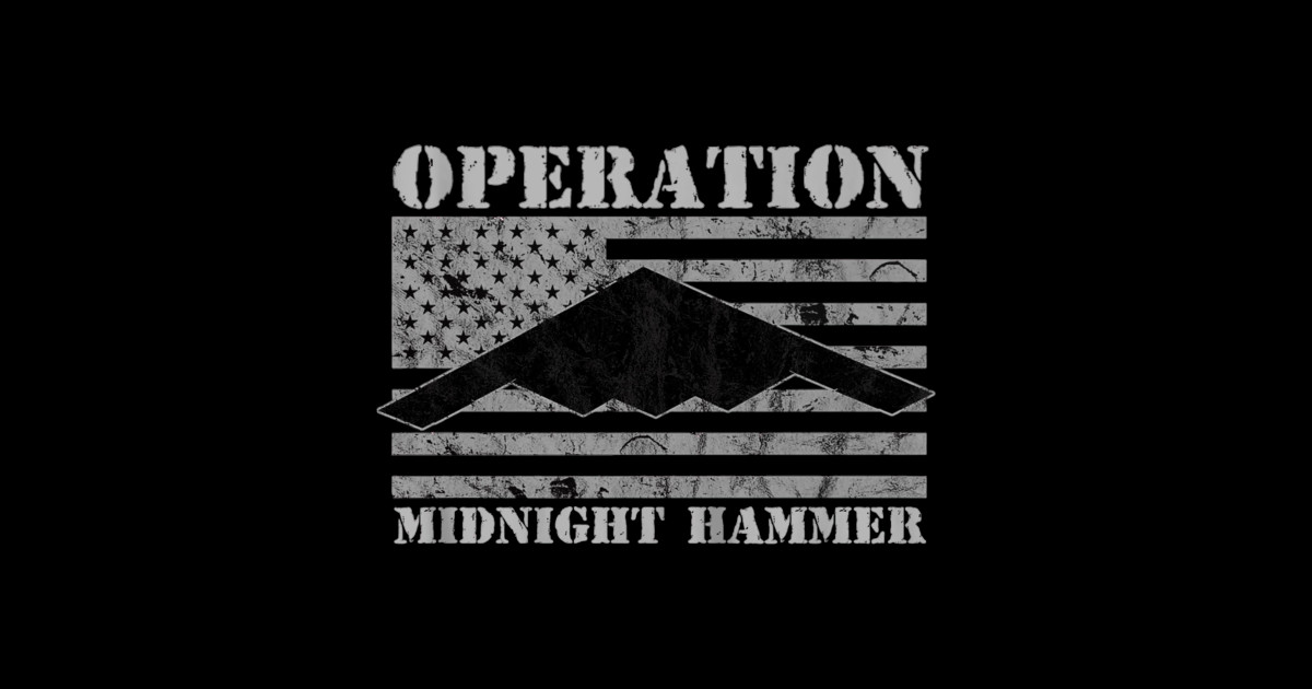 Operation Midnight Hammer Patriotic Stealth Bomber American Flag ...