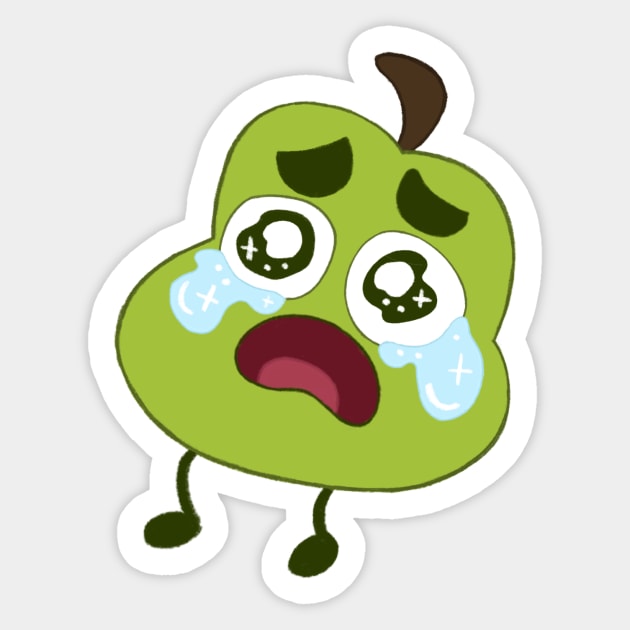 Crying Pear - Crying Pear - Sticker | TeePublic