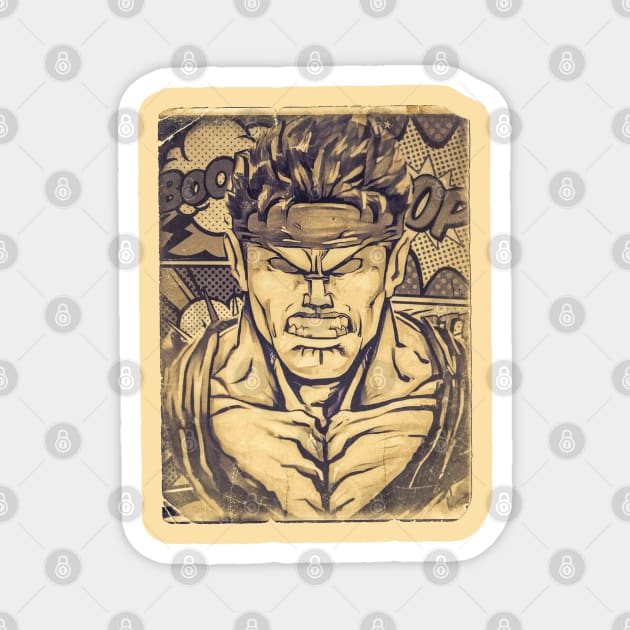Ryu Rage Street Fighter Comic Retro - Street Fighter - Magnet | TeePublic