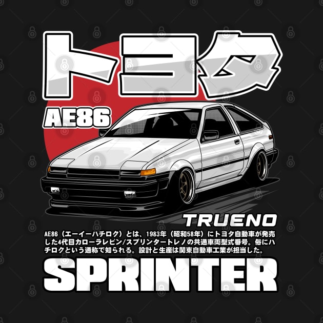 Toyota AE86 Sprinter Trueno T-Shirt - Toyota Ae86 - T-Shirt | TeePublic