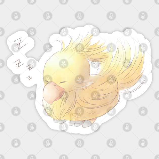 Sleeping Chocobo - Chocobo - Sticker | TeePublic