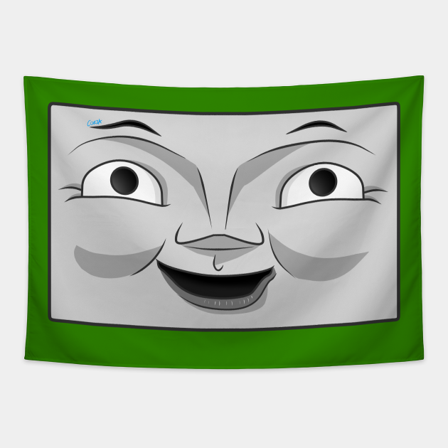 Boco happy face - Thomas Tank Engine - Tapestry | TeePublic