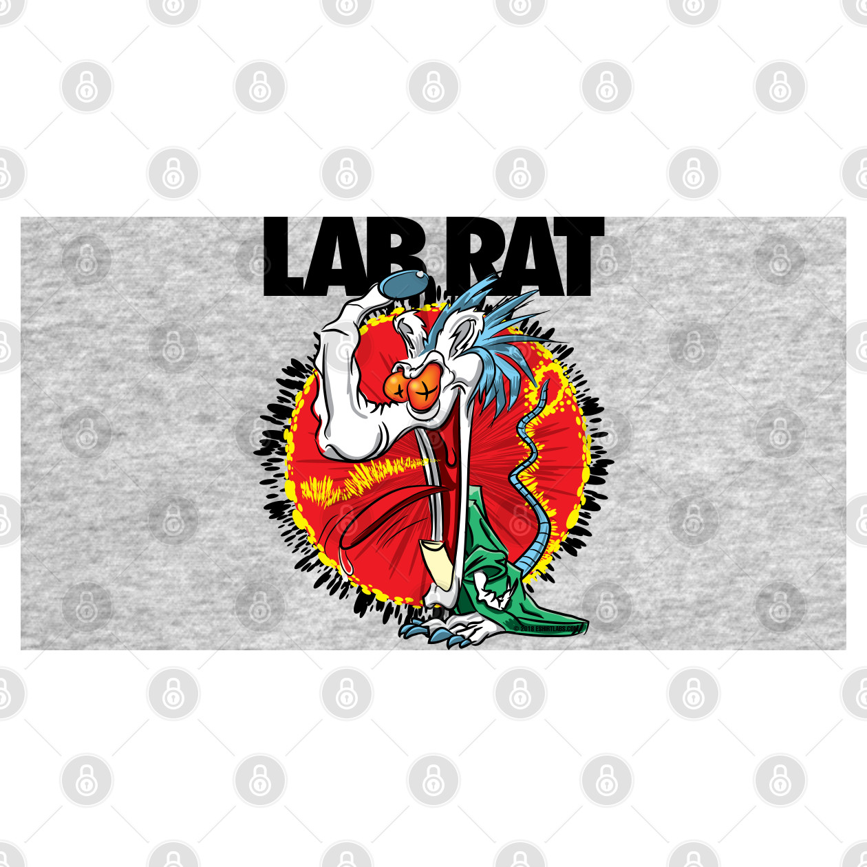Crazy Lab Rat - Lab Rat Cartoon - T-Shirt | TeePublic