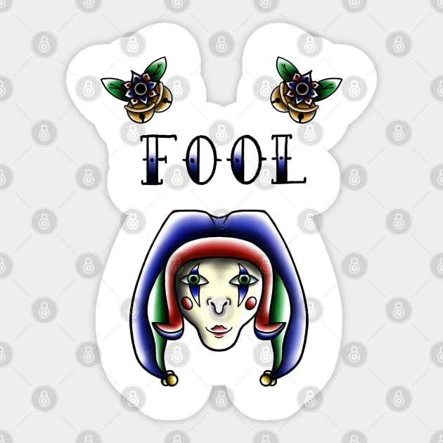 Fool - Old School Tattoo Flash - Tattoo Art - Sticker | TeePublic