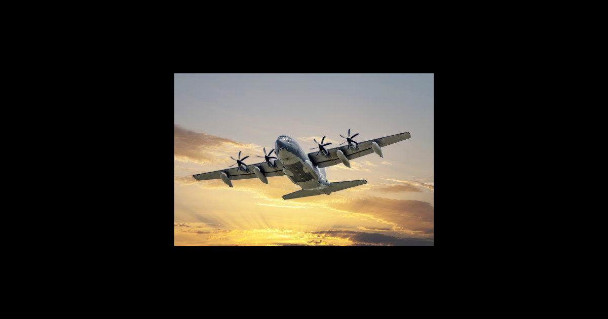 Lockheed Hercules Sunset Mission - Lockheed Hercules - Sticker | TeePublic