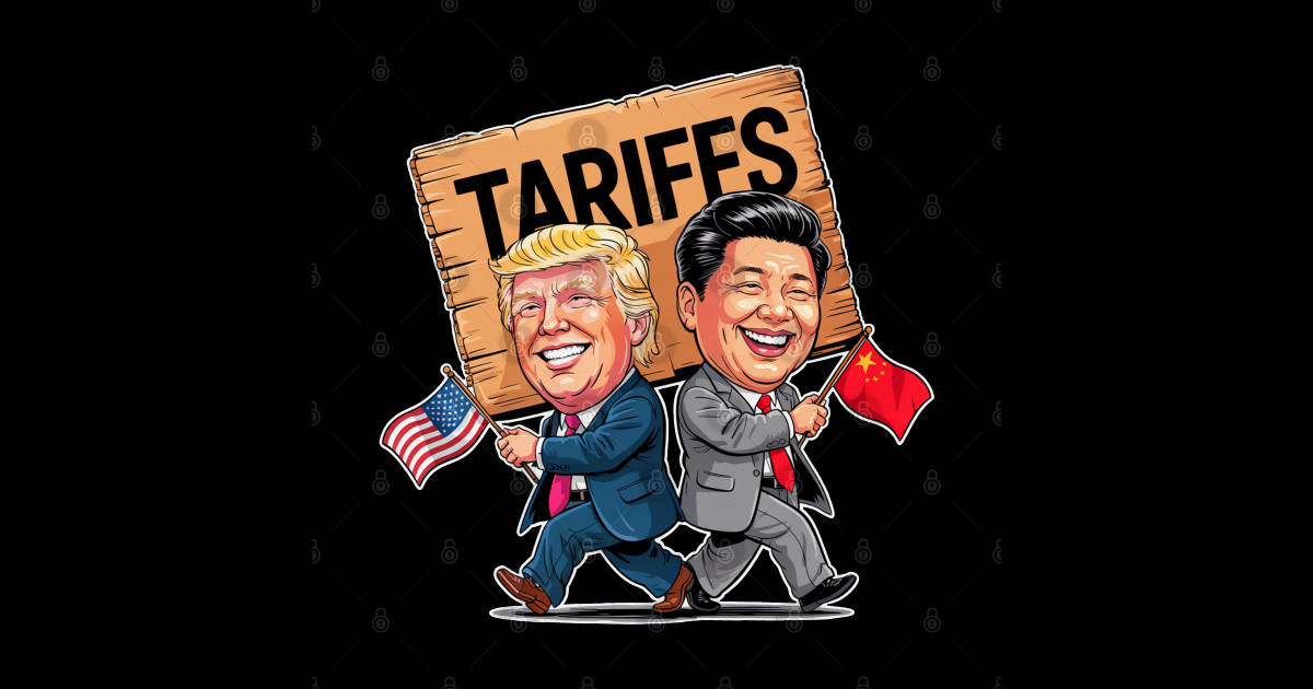 Donald Trump Xi Jinping Tariffs - Trump Tariff - Sticker | TeePublic